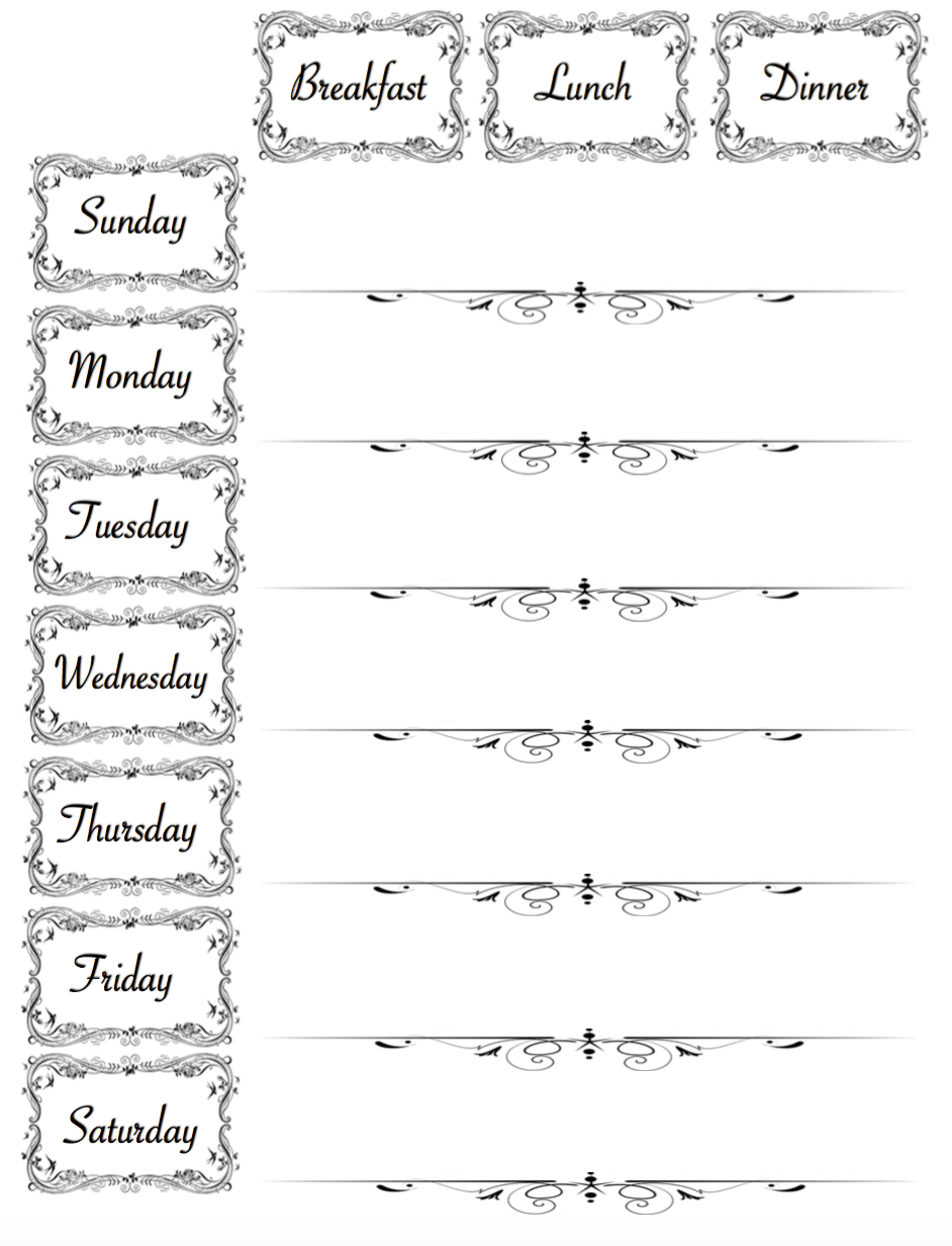 Free Printable 2-Week Meal Planners: 4 Different Designs ~ The ...