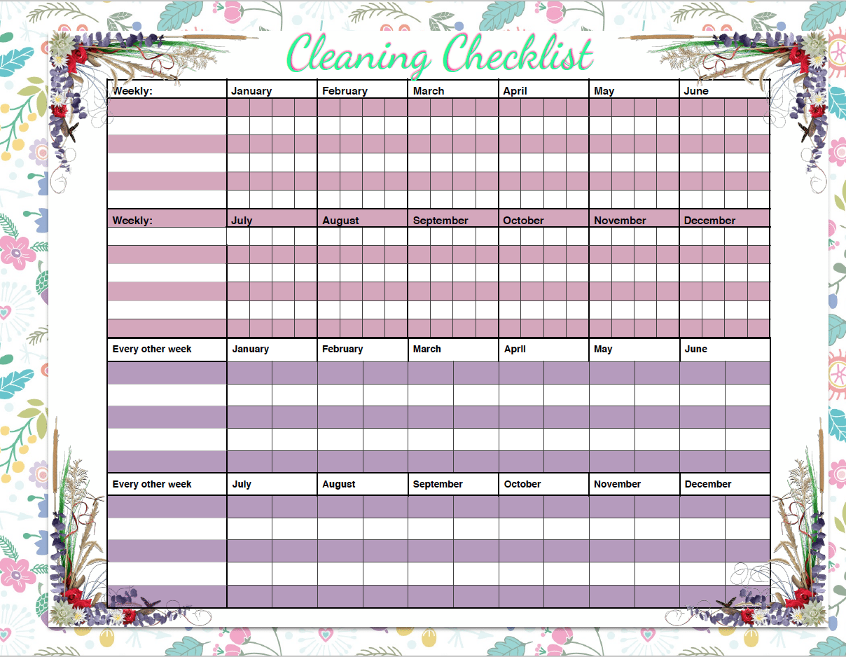 Free Printable Cleaning Schedule: Weekly and Deep-Cleaning