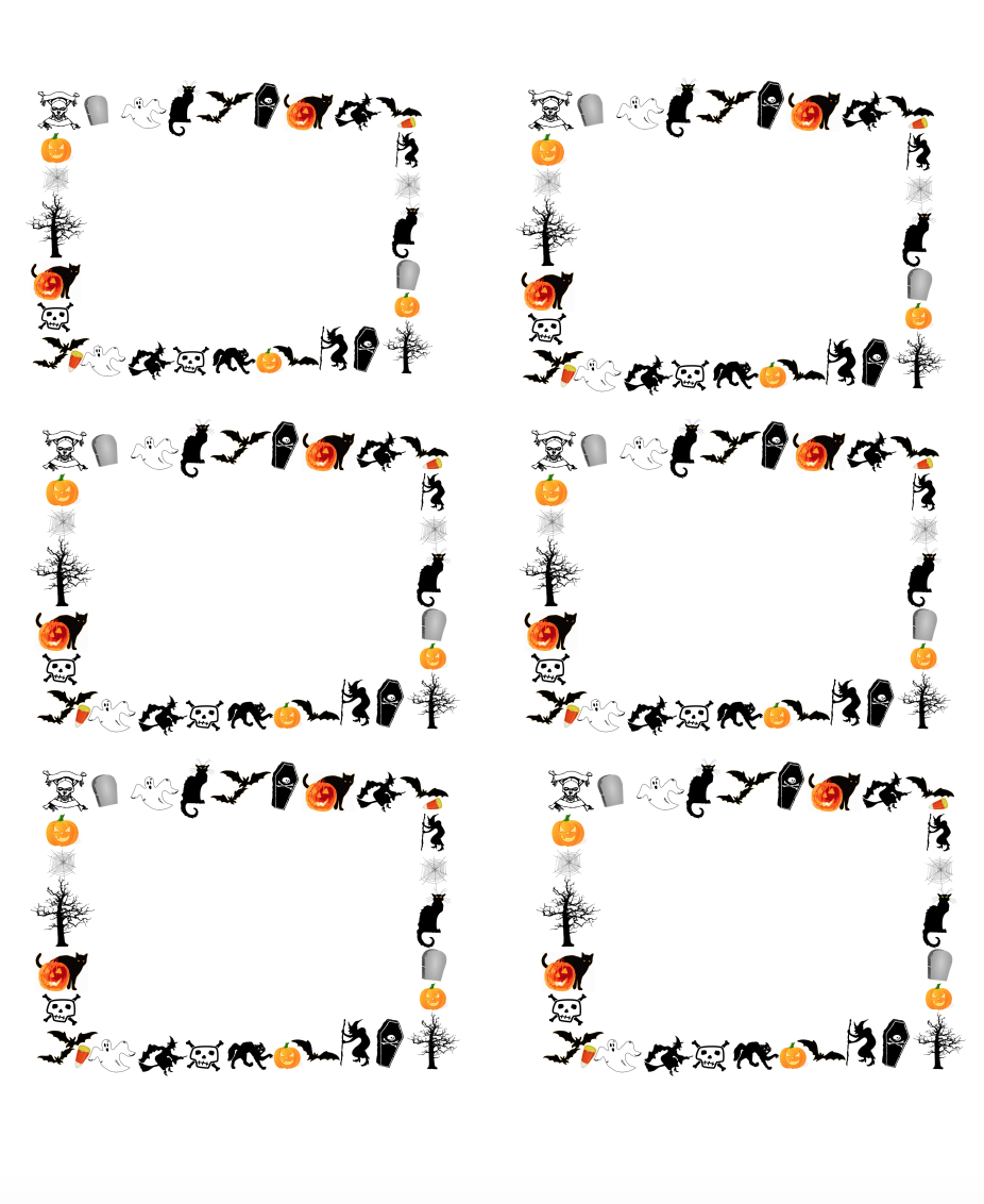 Free Printable Halloween Numbered Labels plus Blanks 