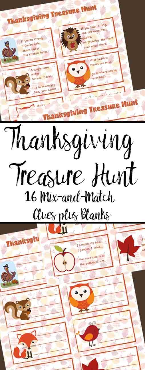 FREE Printable Thanksgiving Treasure Hunt: Fun for Kids!