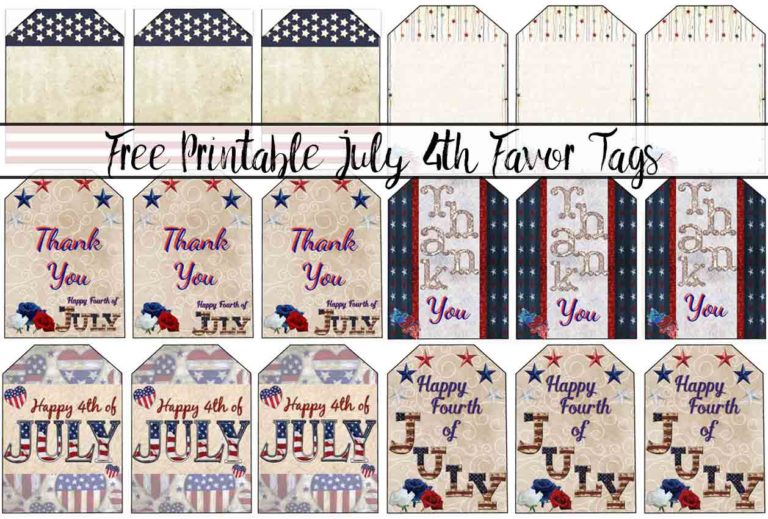Free Printable 4th of July Favor Tags