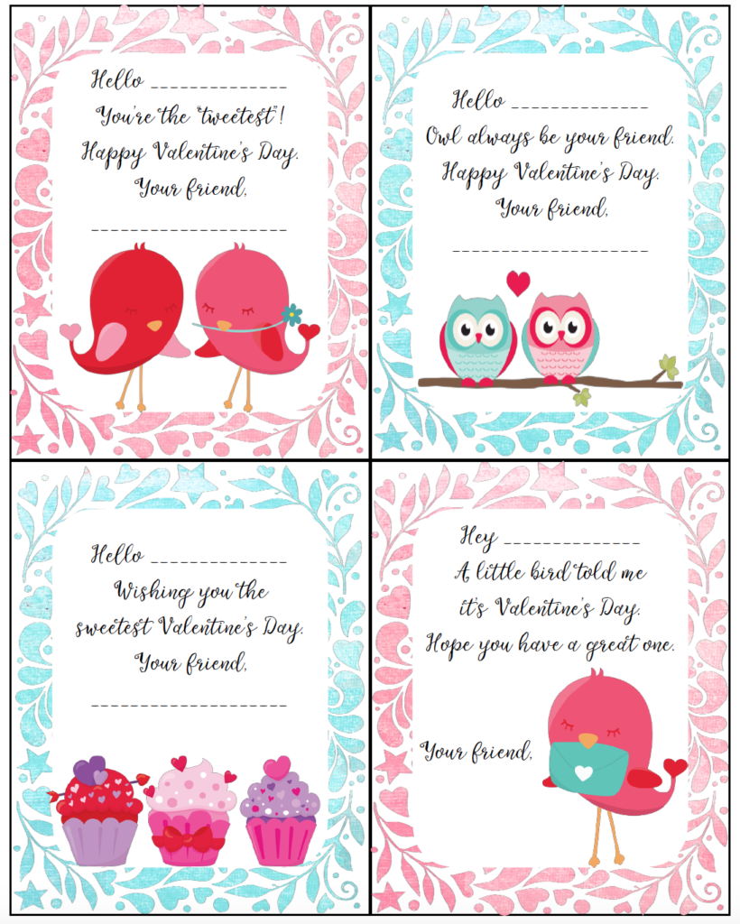 Free Printable Valentine's Day Cards for Kids
