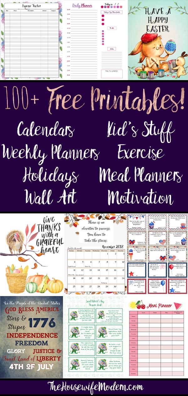 Free Printables: Over 100+ Printables...check them all out!