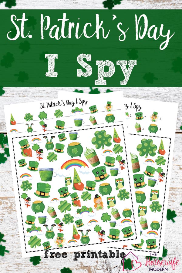 Free Printable St. Patrick's Day I Spy