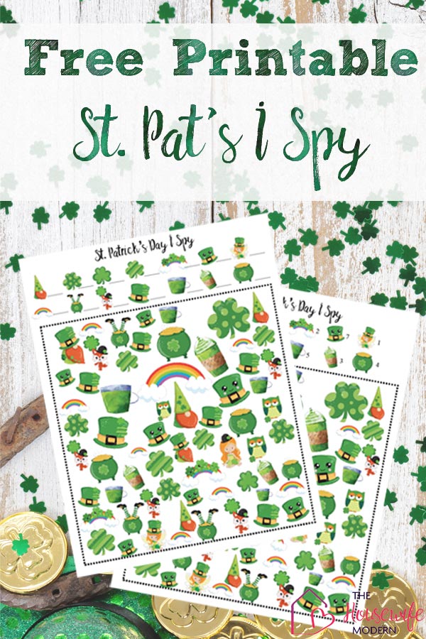 Free Printable St. Patrick's Day I Spy