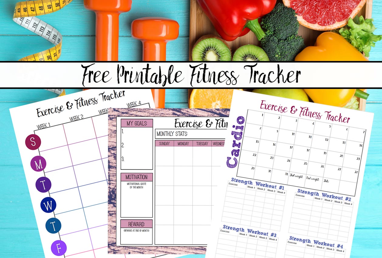 Free Printable Fitness Trackers: 3 Different Monthly Designs
