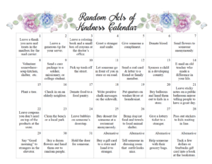 Random Acts of Kindness: 150+ Ideas & Free Printable Calendars