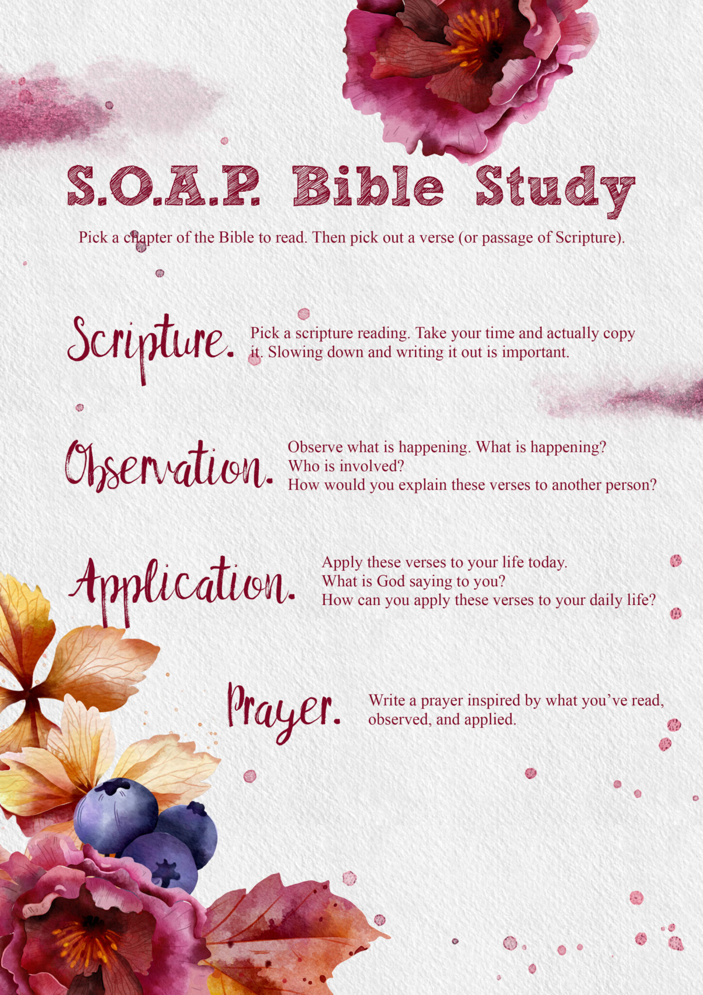 How to SOAP Bible Study (& SOAP Bible Study Free Printable)